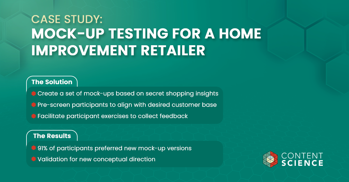 Mock-up Testing Brings New Customer Experience Insights for Retailer ...